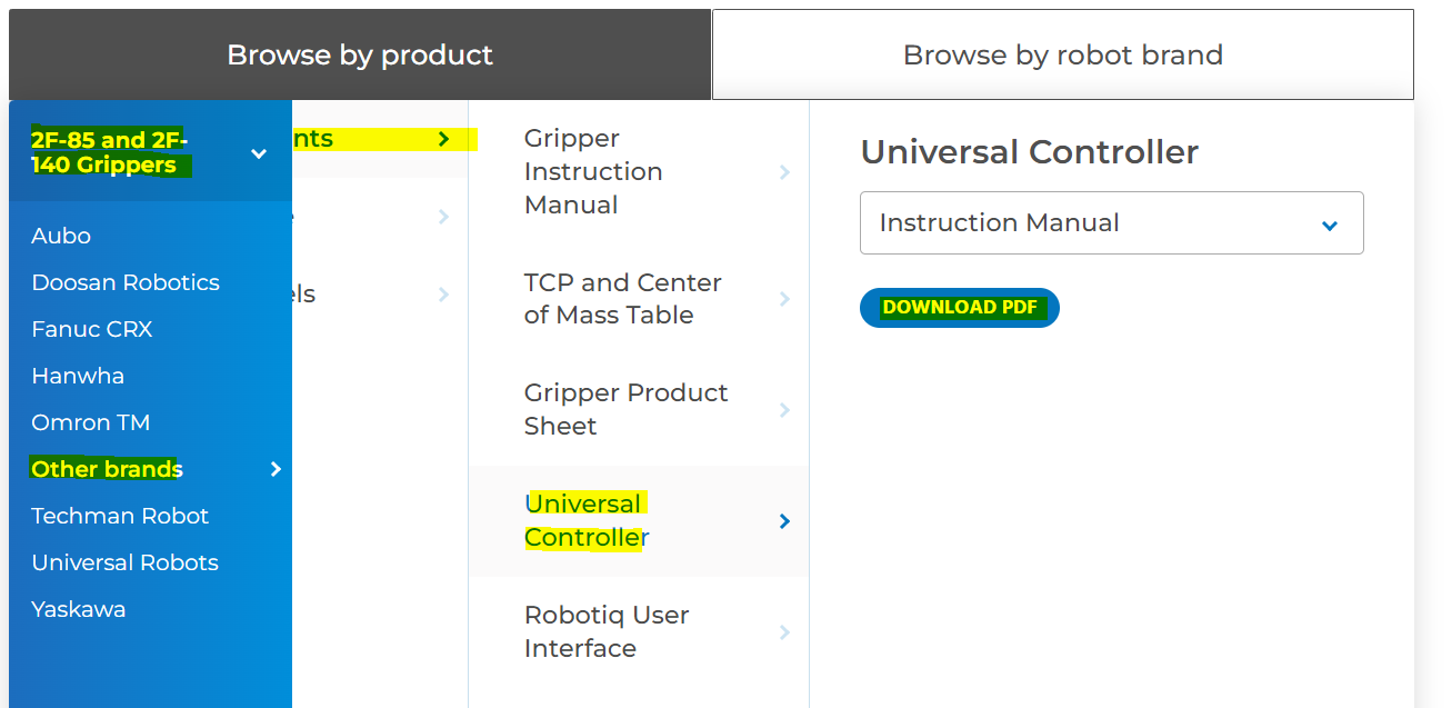 Control a gripper with a PLC – Robotiq