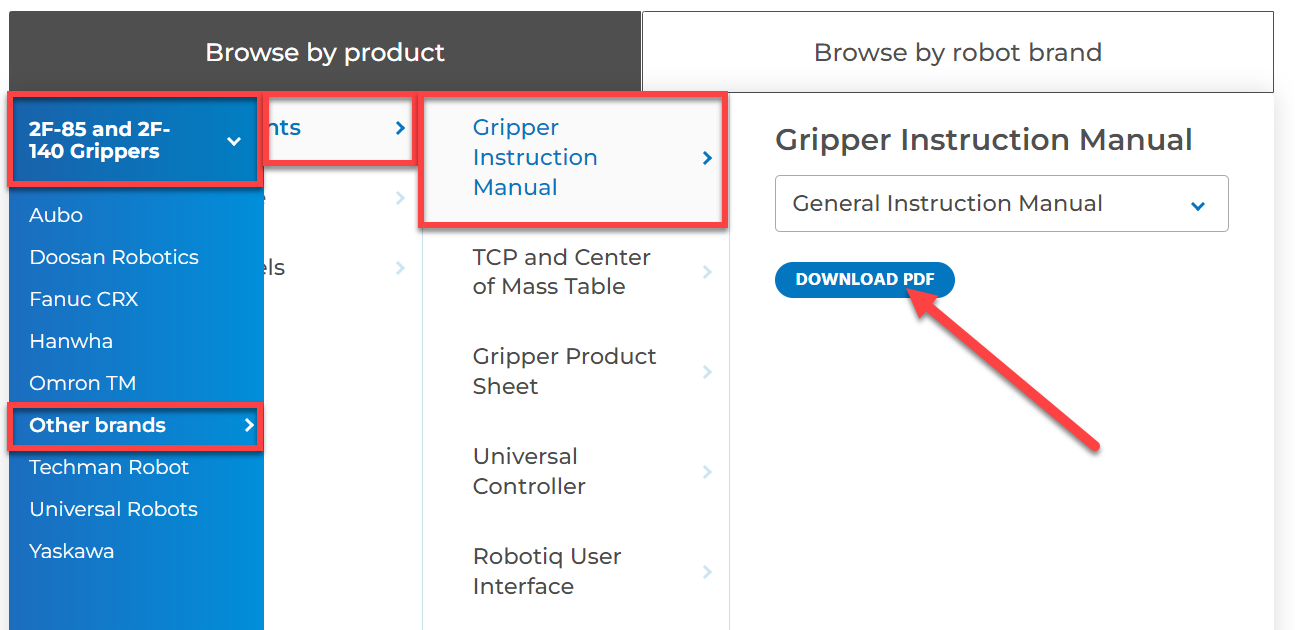 How to control the gripper by using the registers? – Robotiq