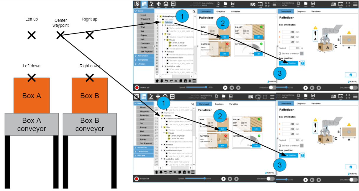 Dual Input Palletizing – Robotiq